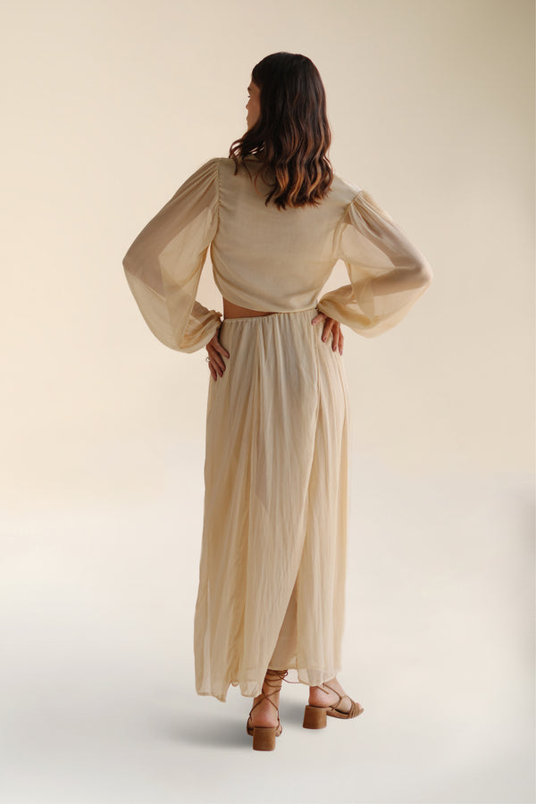 FREE FLOW SKIRT FAWN - FARABOUTIQUE