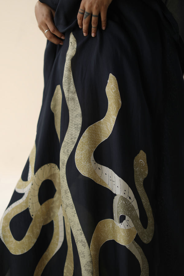 Rise Kaftan Serpent Front | Hand Drawn and Printed Mystical Serpent ...